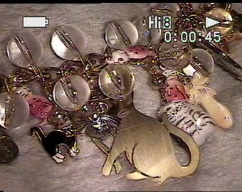 Cat charm bracelet | Etsy