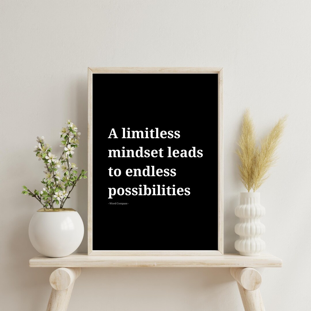 Mindset, Digital Print, Mental Health Poster, Motivational Poster ...