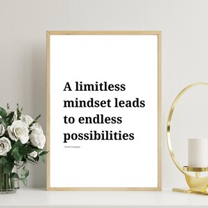 Mindset, Digital Print, Mental Health Poster, Motivational Poster ...