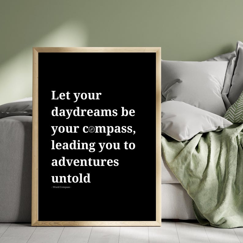 Daydream, Digital Print, Mental Health Poster, Motivational Poster ...