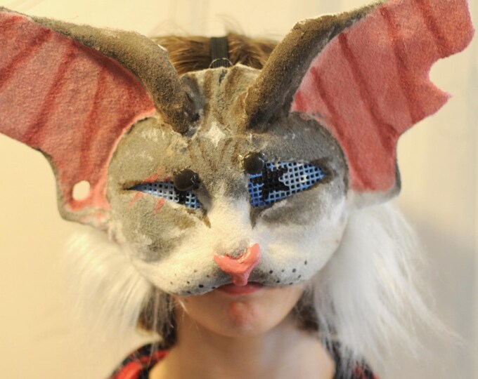 Handmade Big Eared Cat Therian Mask *SMALL HEADS ONLY!!!* - Etsy