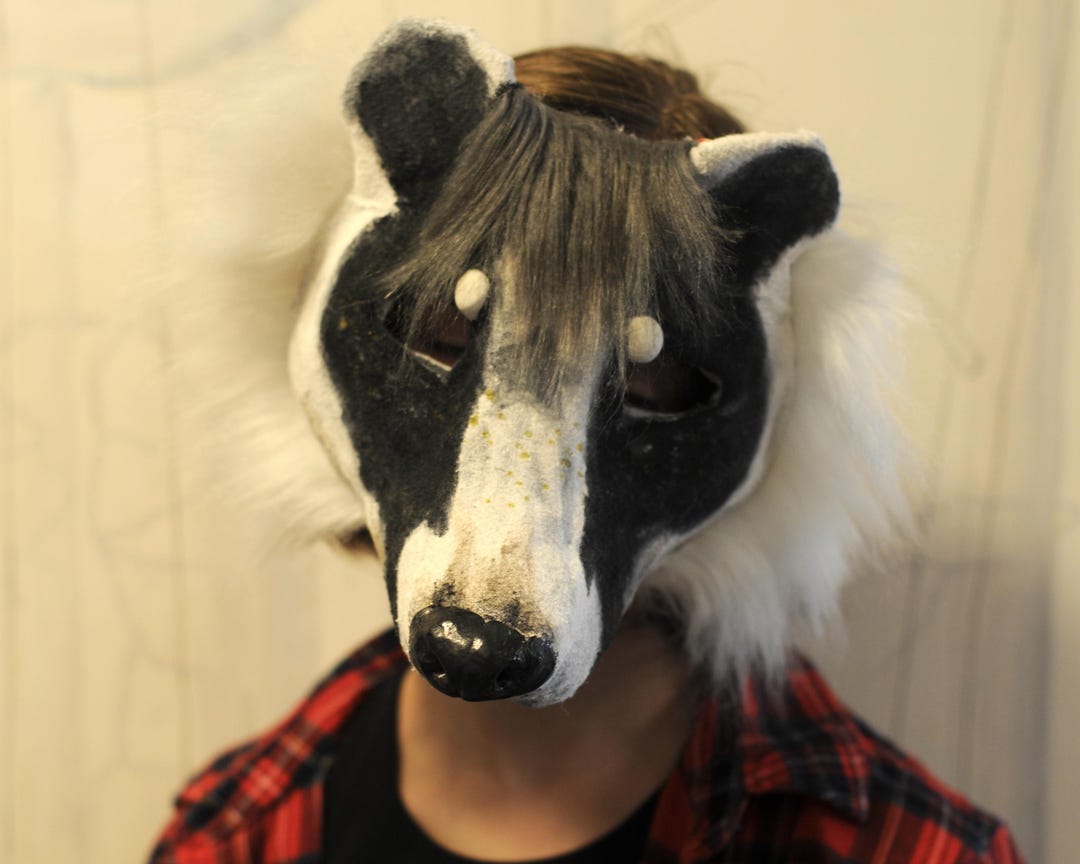 Handmade Badger Therian Mask- Hyperrealistic Badger Therian, Medium ...