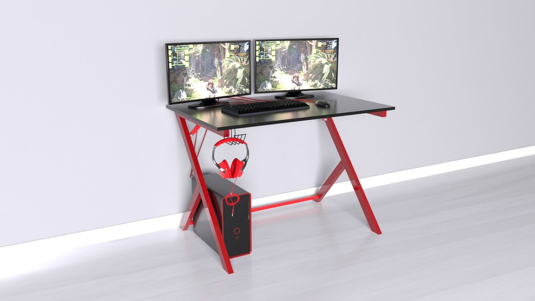 Professional Red Gaming Desk, Assembly Gaming Desk, Red Gaming Desk ...