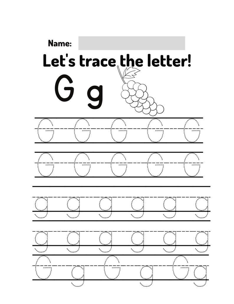 Kinder Tracing Letters Education - Etsy