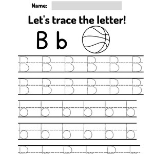 Kinder Tracing Letters Education - Etsy