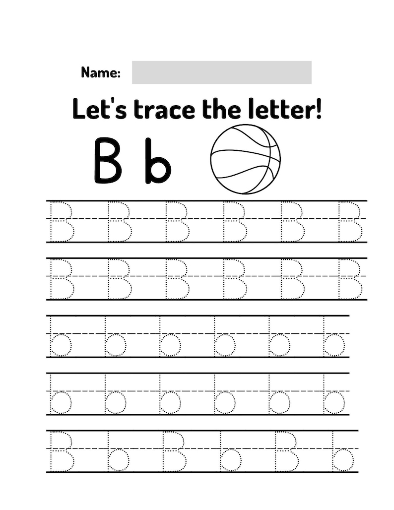 Kinder Tracing Letters Education - Etsy
