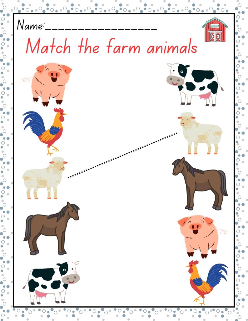 Matching Game for Kids Digital/printable - Etsy
