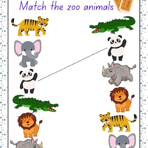 Matching Game for Kids Digital/printable - Etsy