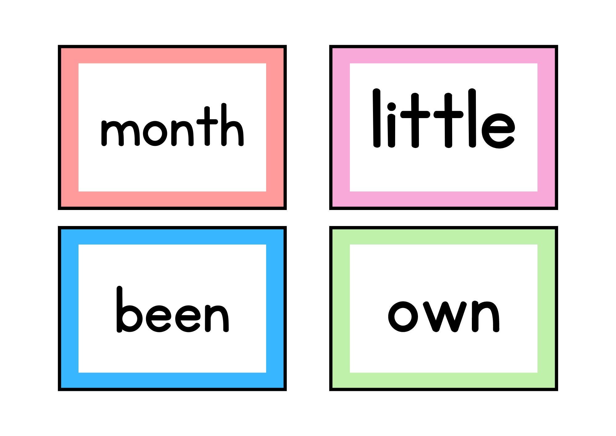 Sight Words Flash Cards for Kids Education Reading - Etsy