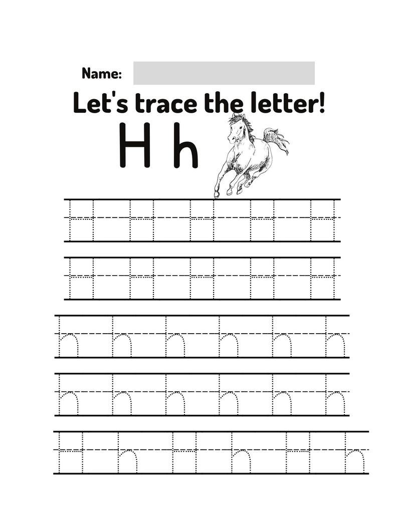 Kinder Tracing Letters Education - Etsy