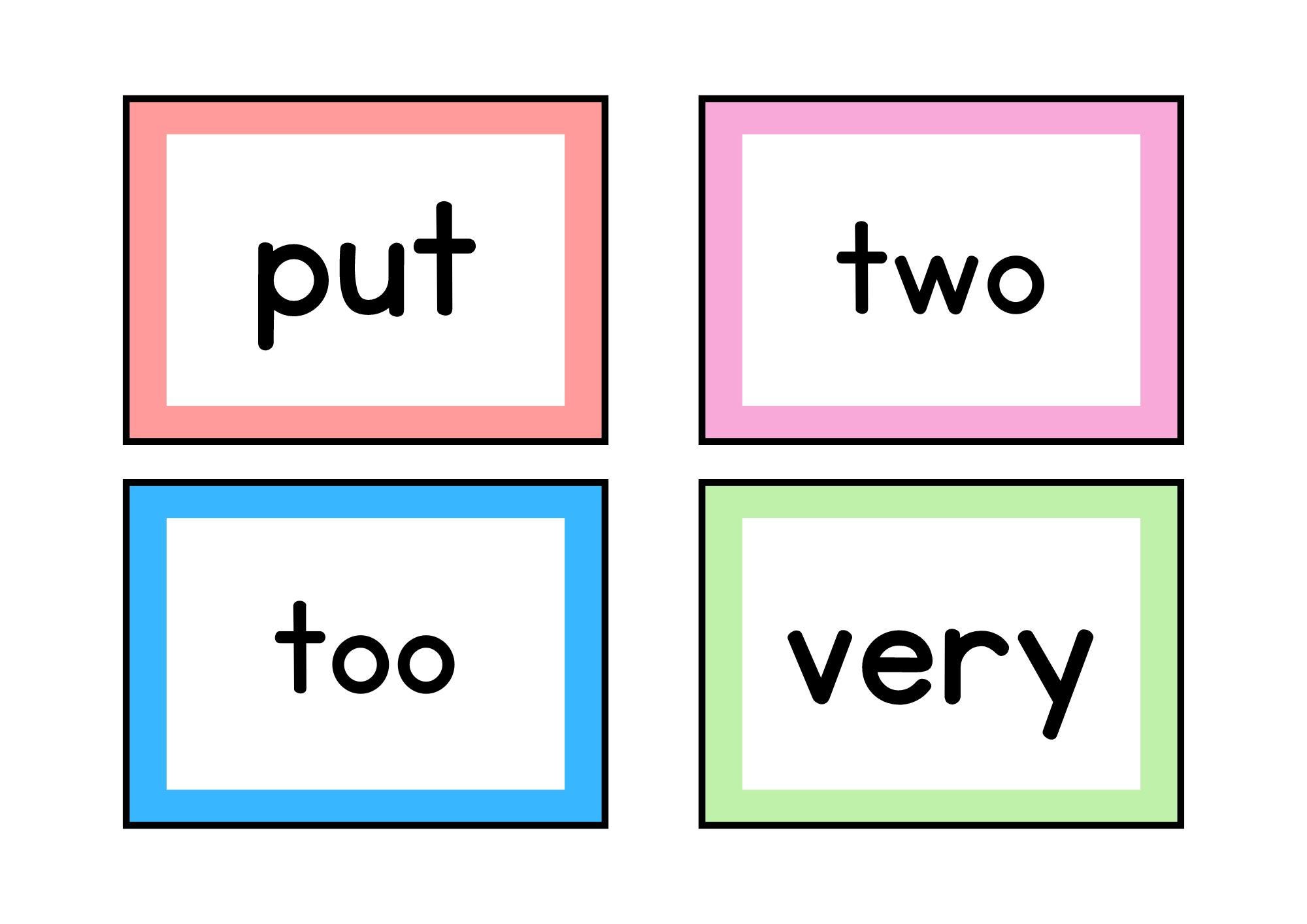 Sight Words Flash Cards for Kids Education Reading - Etsy