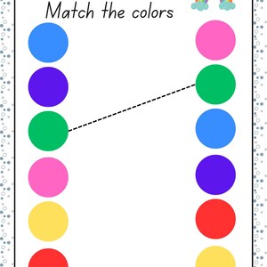 Matching Game for Kids Digital/printable - Etsy