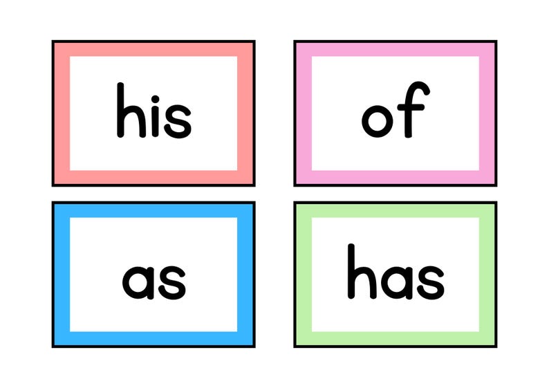 Sight Words Flash Cards for Kids Education Reading - Etsy