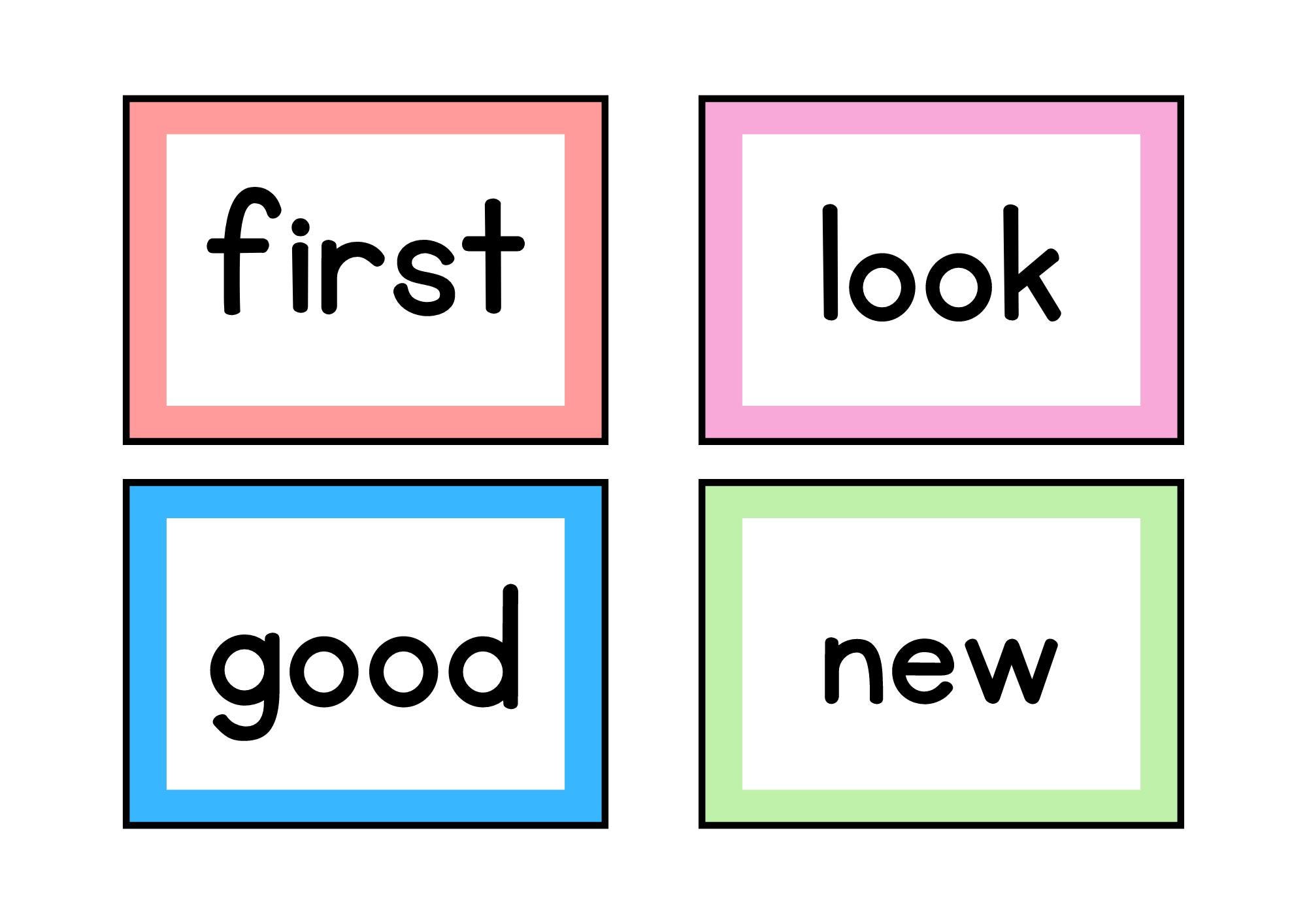 Sight Words Flash Cards for Kids Education Reading - Etsy