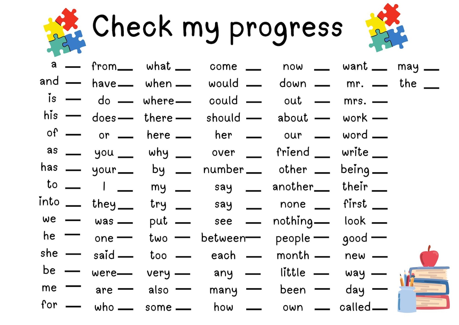 Sight Words Flash Cards for Kids Education Reading - Etsy