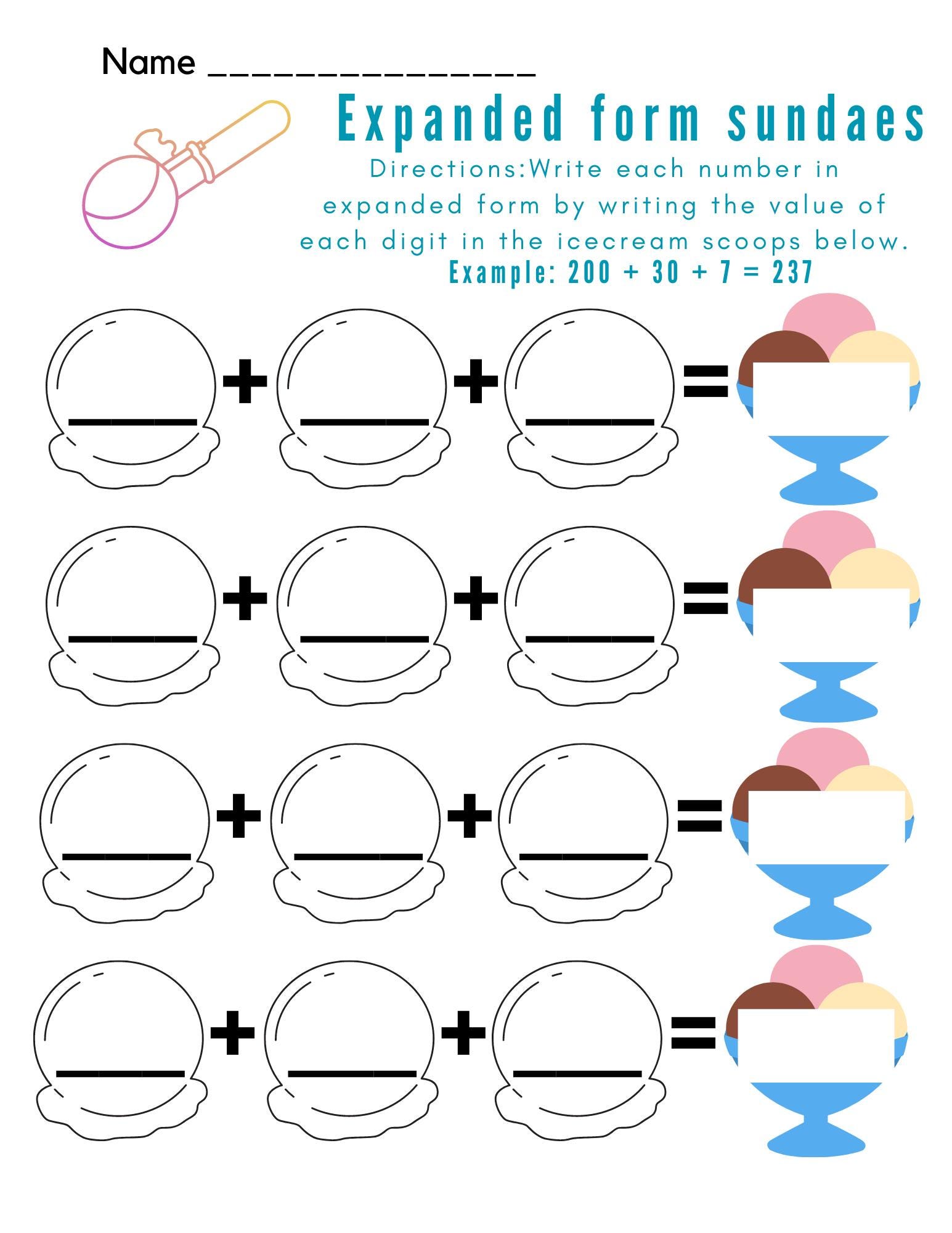 Math Worksheets for Kids 1st and 2nd Grade - Etsy