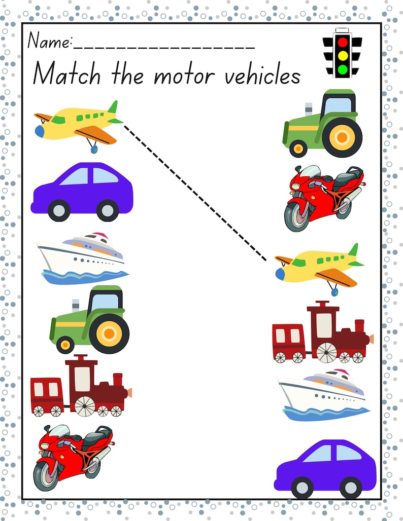 Matching Game for Kids Digital/printable - Etsy