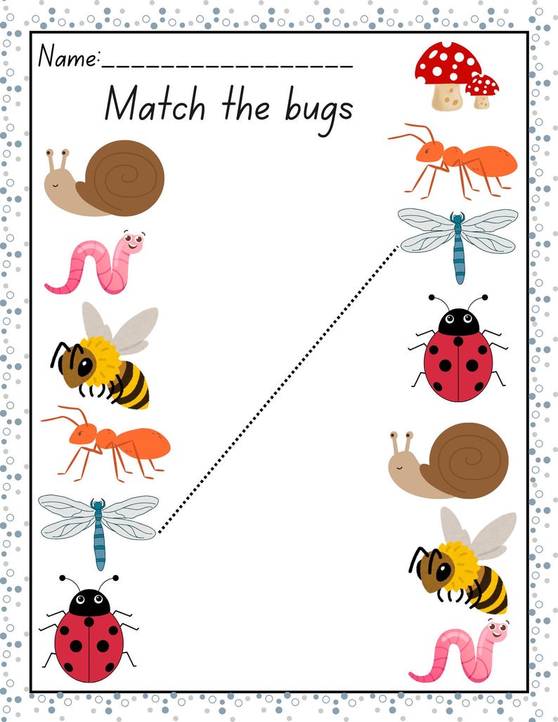 Matching Game for Kids Digital/printable - Etsy