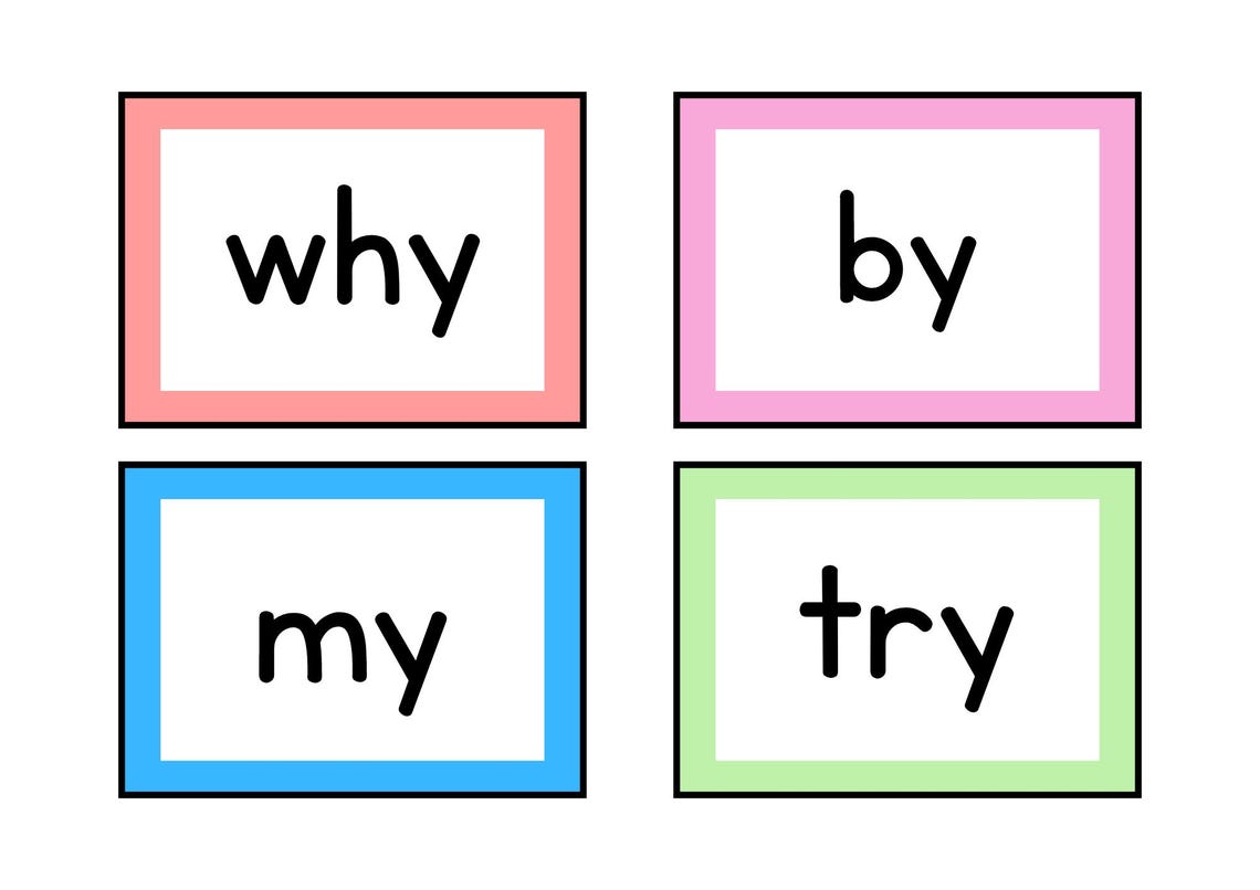 Sight Words Flash Cards for Kids Education Reading - Etsy
