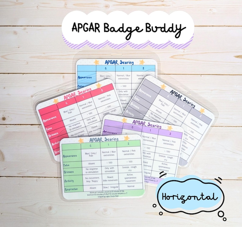 APGAR Score Badge Buddy - Nurse Reference Card | Labor Nurse | Midwife ...