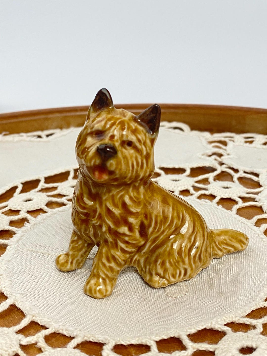 Wade Whimsie Porcelain Yorkshire Terrier Figurine / Cairn Terrier / Dog ...