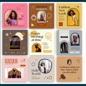 60 Editable Instagram Templates Canva Bundle Instant Download Social ...