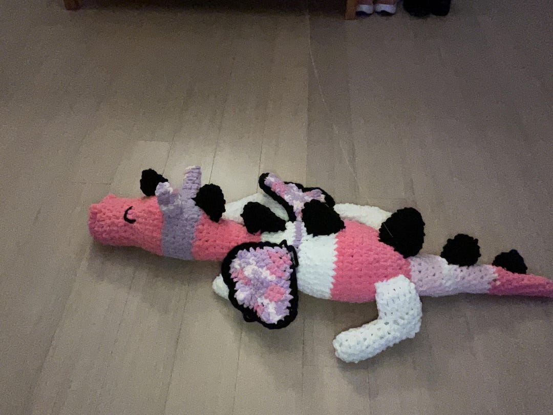 Snuggly Sleeping Crochet Dragon - Etsy