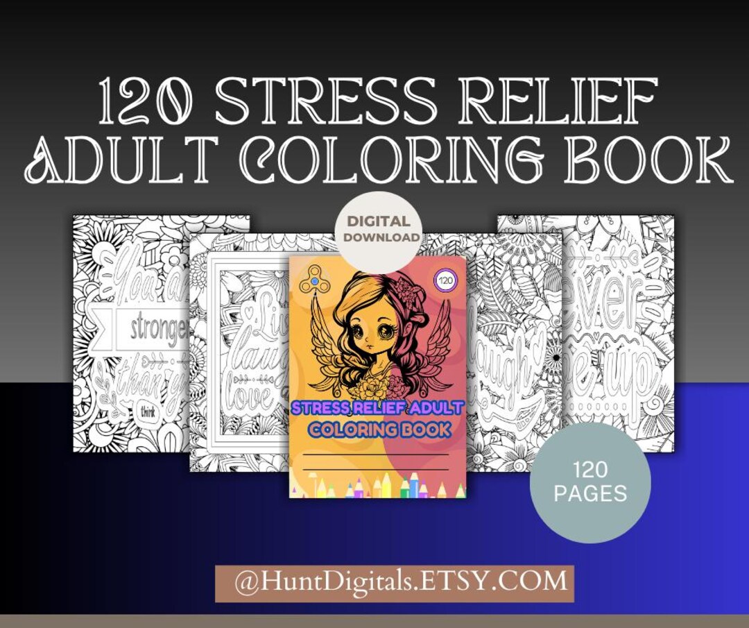 Anxiety Relief, Mental Health Coloring Pages, Stress Relief, Therapy ...