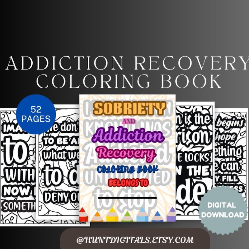 Recovery Coloring Pages - Etsy