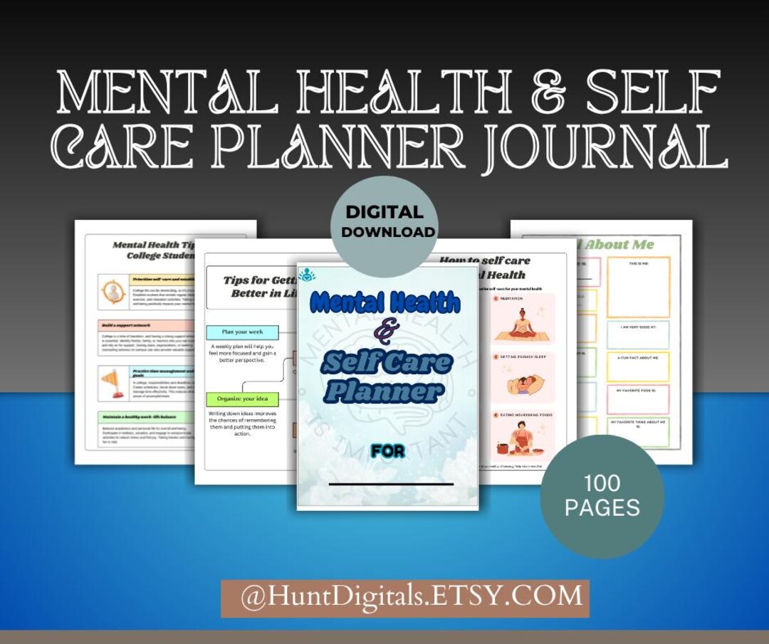 Mental Health & Self Care Planner Journal - Etsy