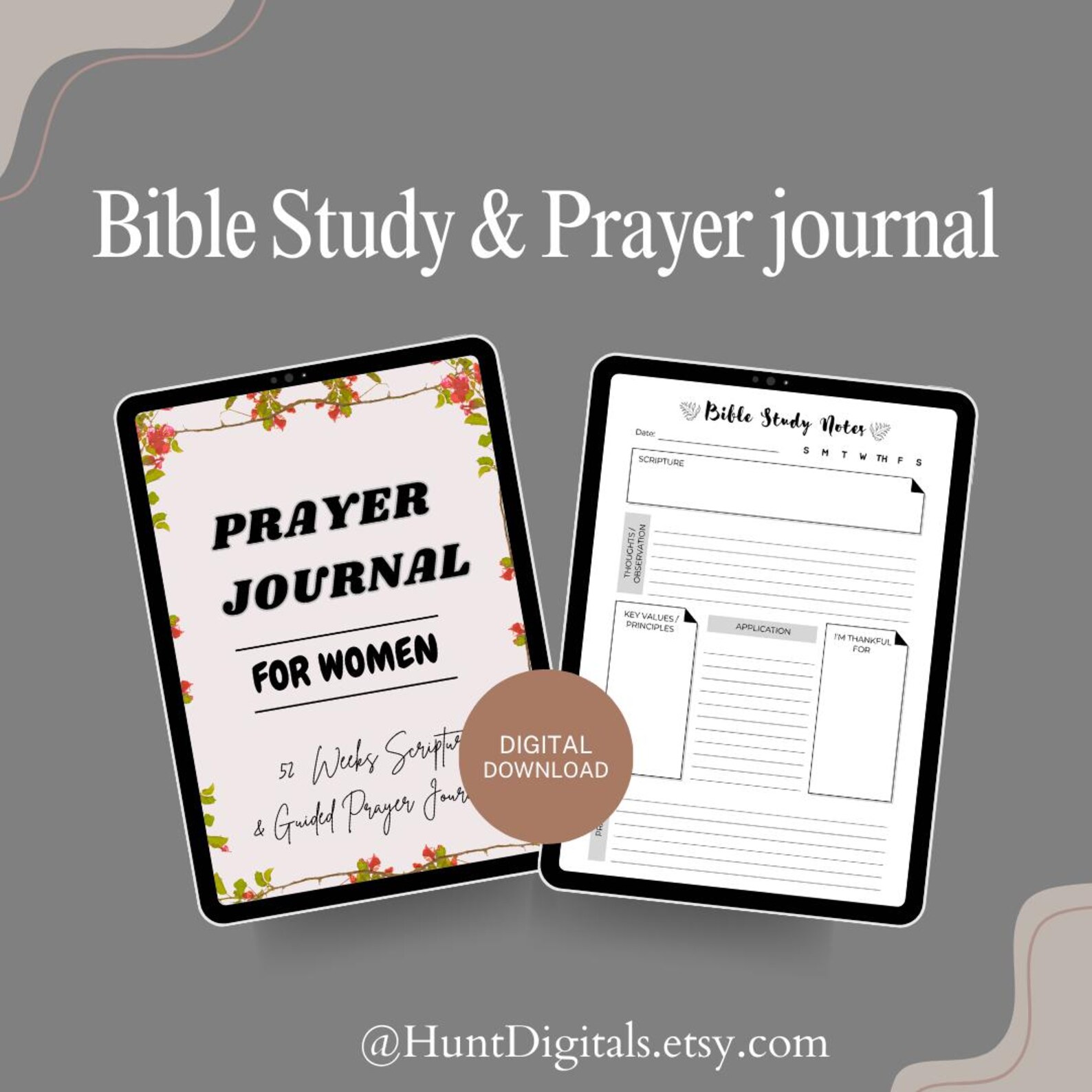 Bible Study & Prayer Journal, Verse Mapping Printable, Bible Study ...