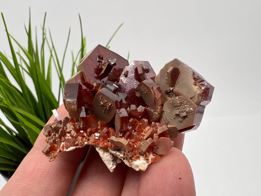 Red Vanadinite on BARITE From Morocco,crystal, Mineral,specimen,cluster ...