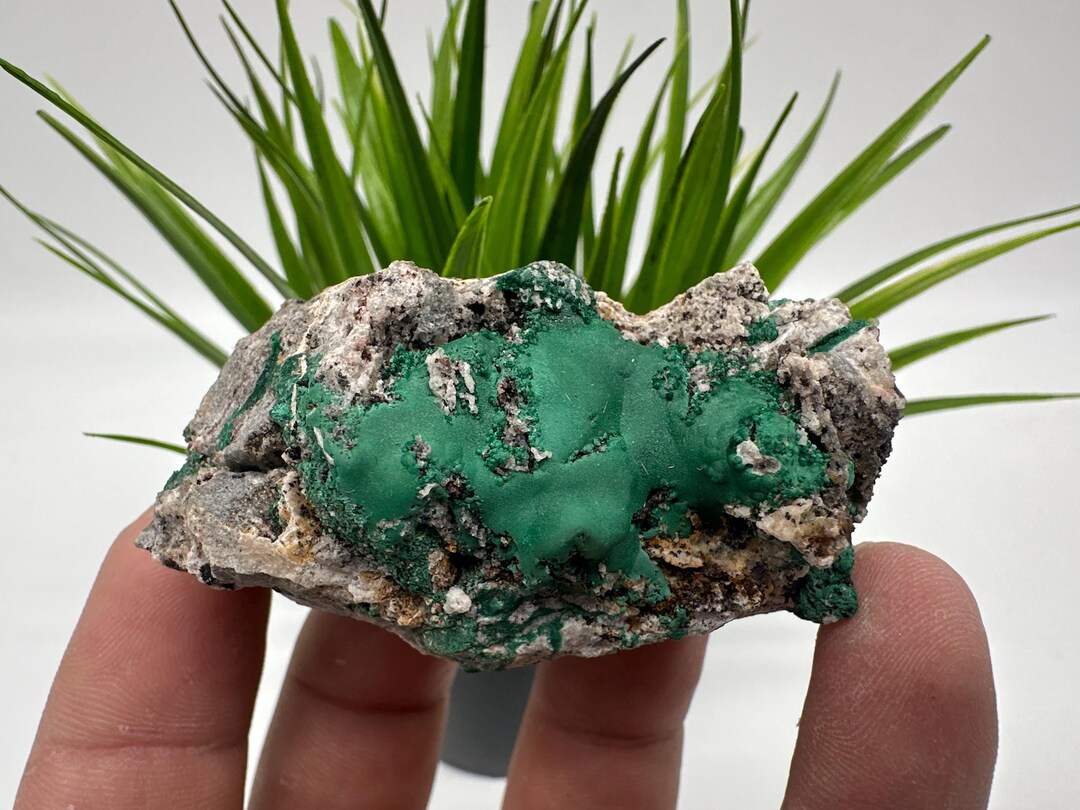 Moroccan Green Malachite on Matrix, Mineral Specimen - Etsy