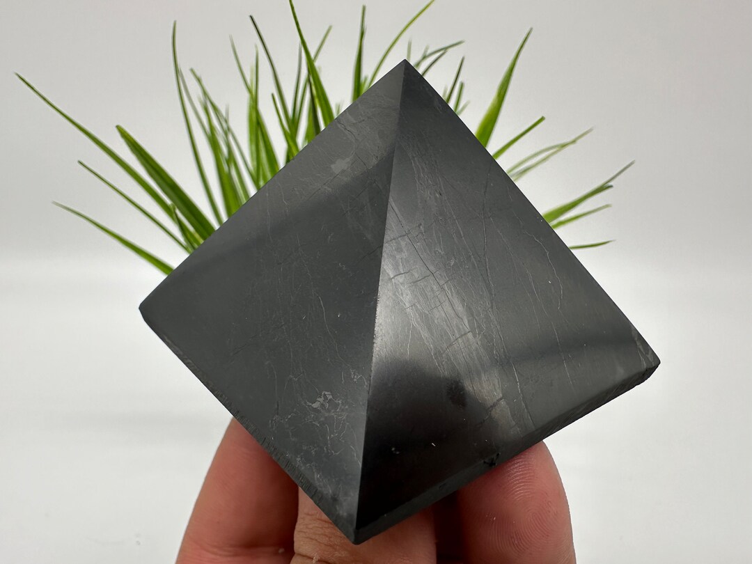 6 Cm Shungite Pyramid, Polished From Karelia,russia ,4G 5G Emf ...