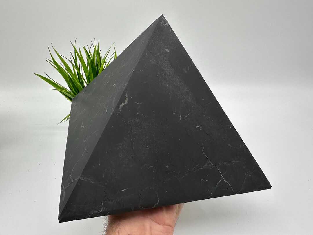 20cm Shungite Pyramid,not Polished From Karelia,russia ,4G 5G Emf ...