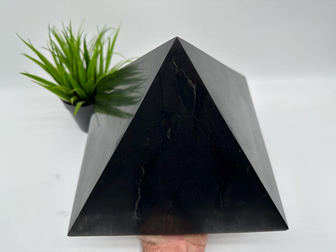 20 CM Shungite Pyramid, Polished From Karelia,russia ,4G 5G Emf ...