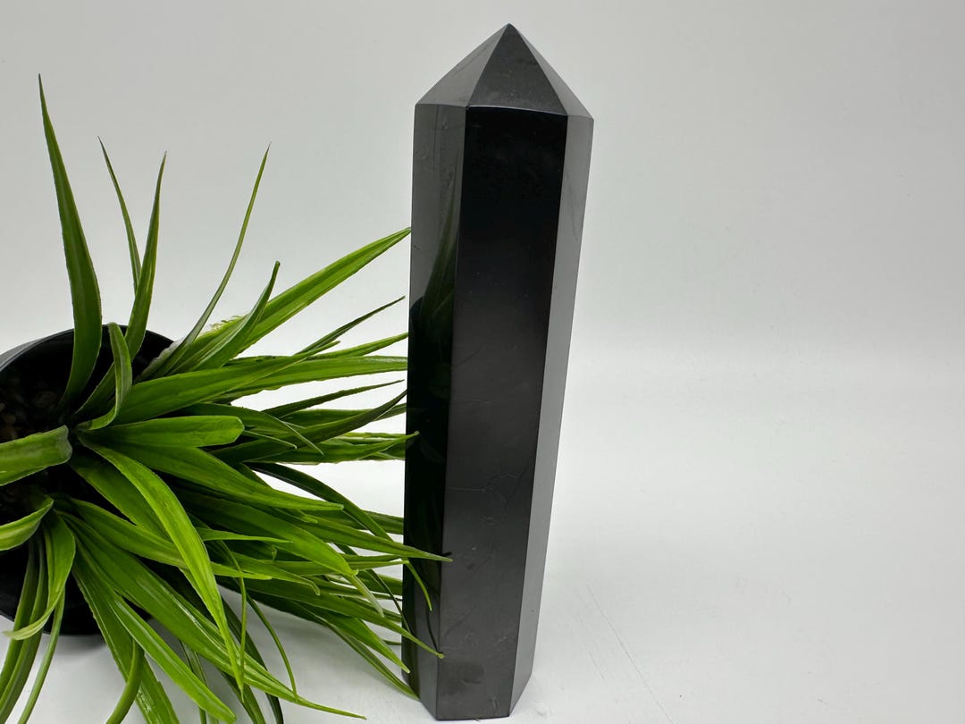 15cm EMF Neutralizer Shungite Stone Tower, Stone Energy Protection, Crystal Tower Decor, EMF ...