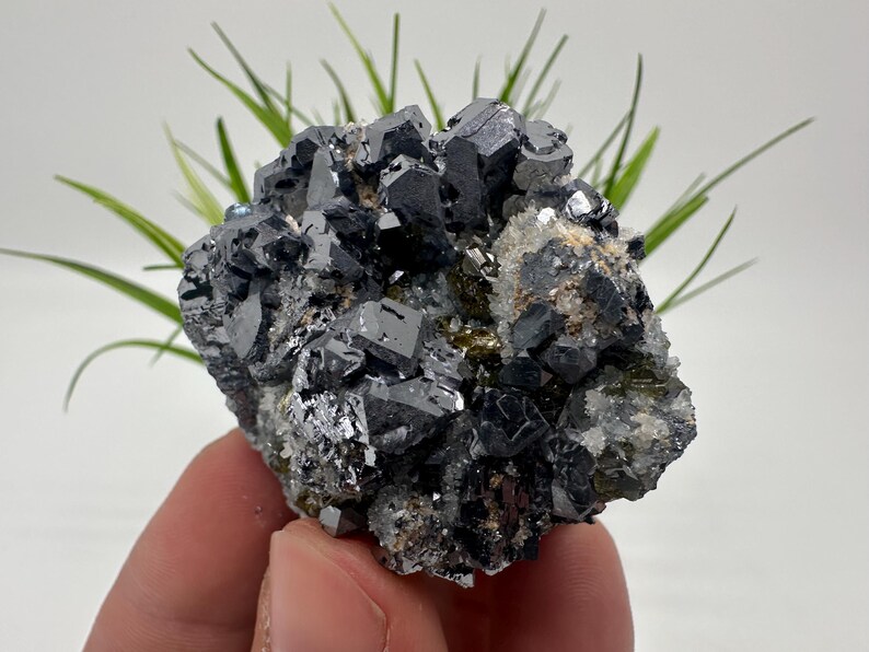 Mirror Galena, Cleiopfane & Quartz Mineral Specimen From Bulgaria - Etsy