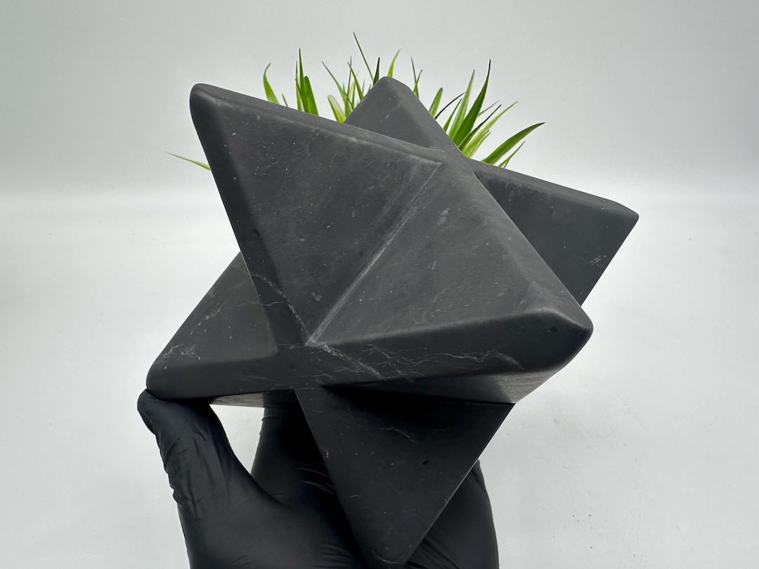 Authentic Shungite Merkaba Star: Chakra Reiki Stone, EMF Protection - Etsy