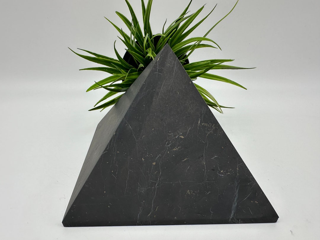 15cm Shungite Pyramid,not Polished From Karelia,russia ,4G 5G Emf ...