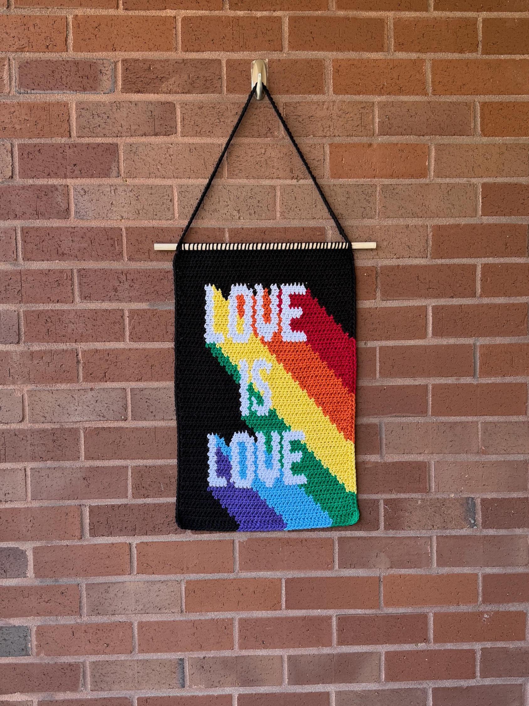 Love is Love Wall Hanging | Crochet Pattern | Craftivism Collection ...