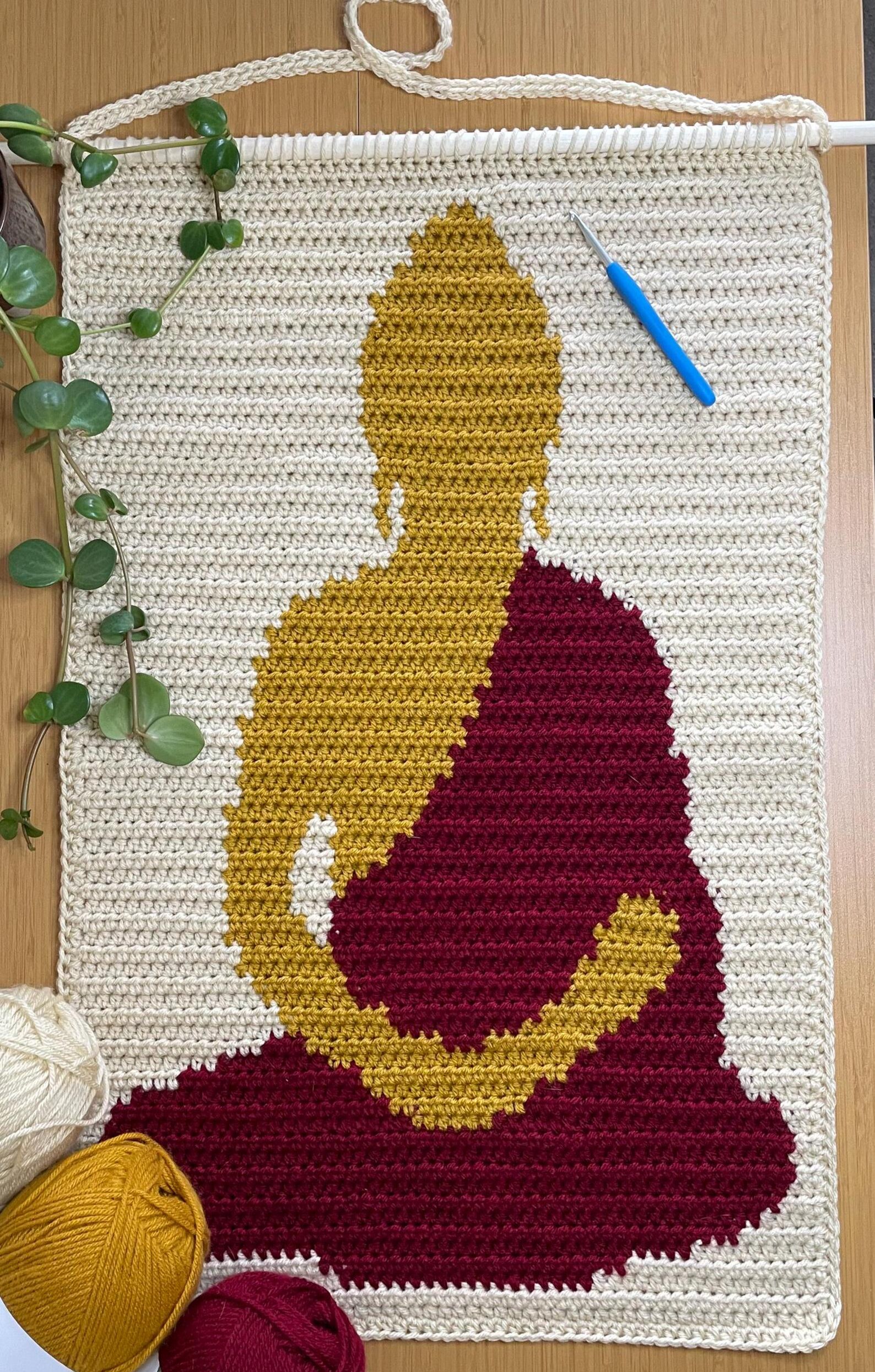 Buddha Wall Hanging | Crochet Pattern | Yoga Series | Wall Decor ...