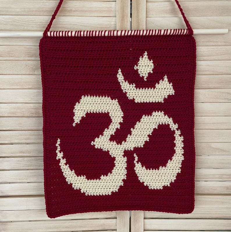 Ohm Wall Hanging | Crochet Pattern | Yoga Series | Wall Decor ...