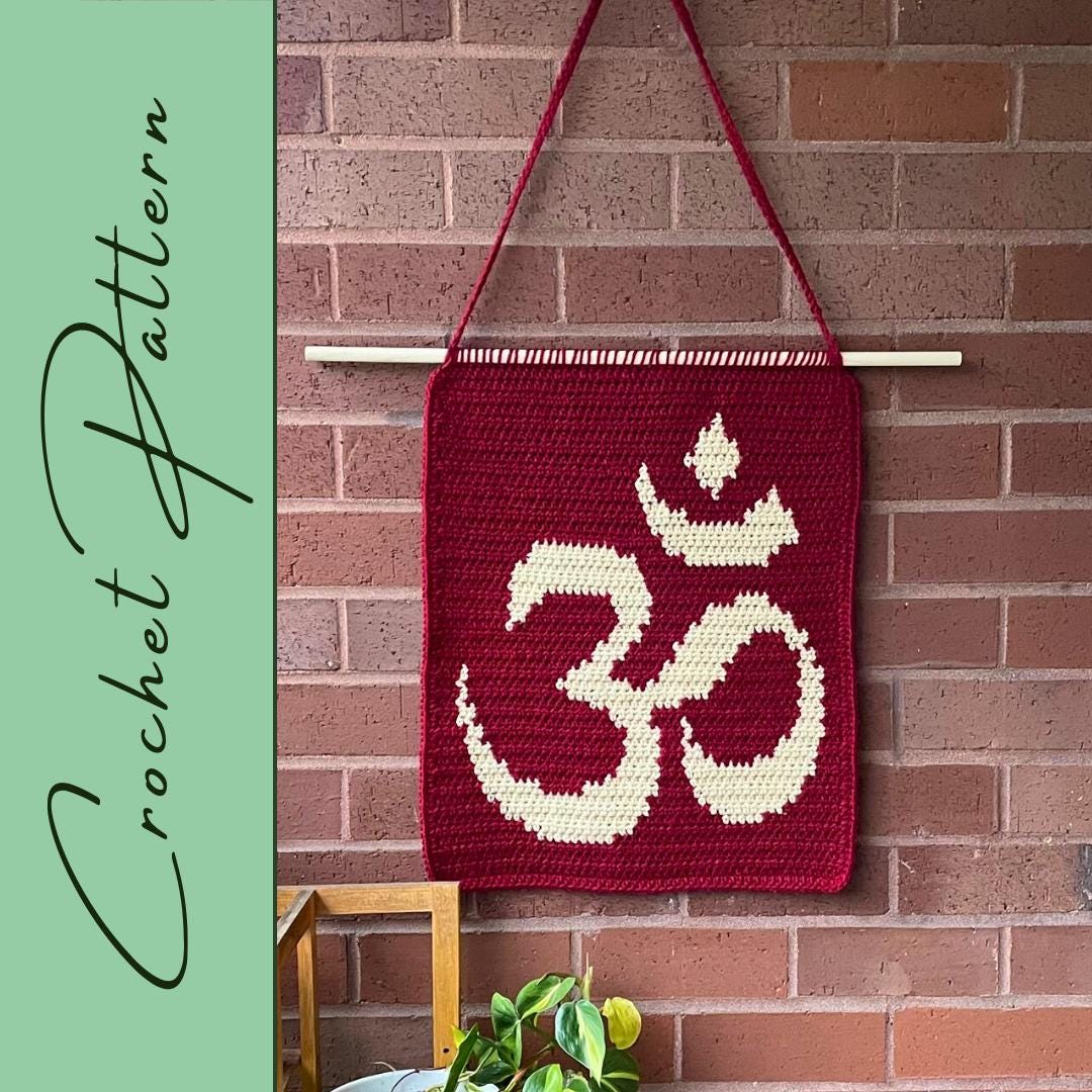 Ohm Wall Hanging | Crochet Pattern | Yoga Series | Wall Decor ...