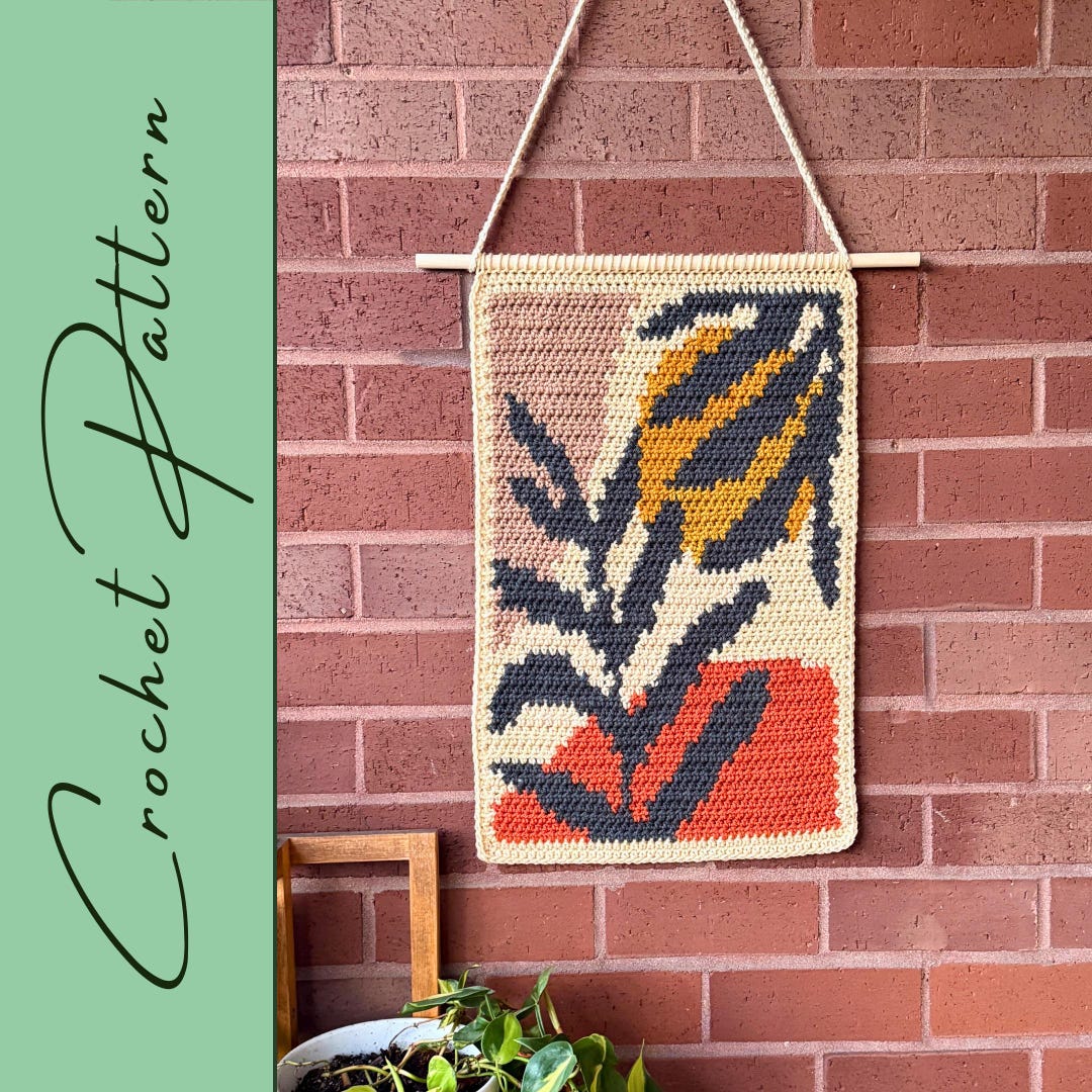 Golden Bloom Wall Hanging | Crochet Pattern | Boho Botanicals | Wall ...
