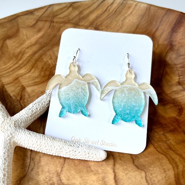 Turtle Earrings - Etsy