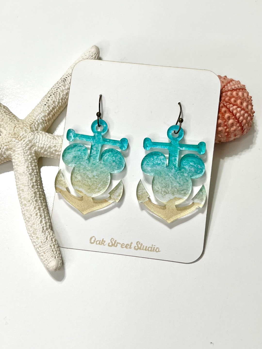 DCL Mickey Mouse Anchor Earrings Anchor Earrings Disney Cruise Earrings ...