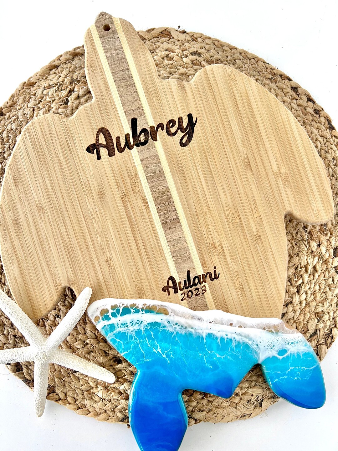 Aulani Character Signature Turtle Board With Beach Resin Autograph ...