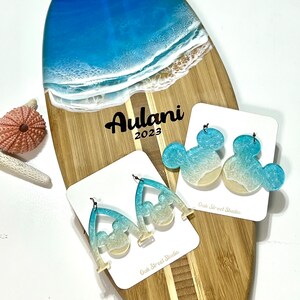 Beachy Mickey Mouse Earrings, Disney Cruise, Aulani, DCL Earrings ...