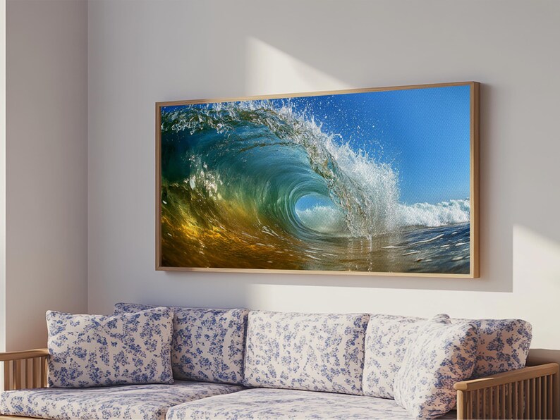 Barrel Wave Canvas Print: Surfing Photography, Coastal Wall Art - Etsy